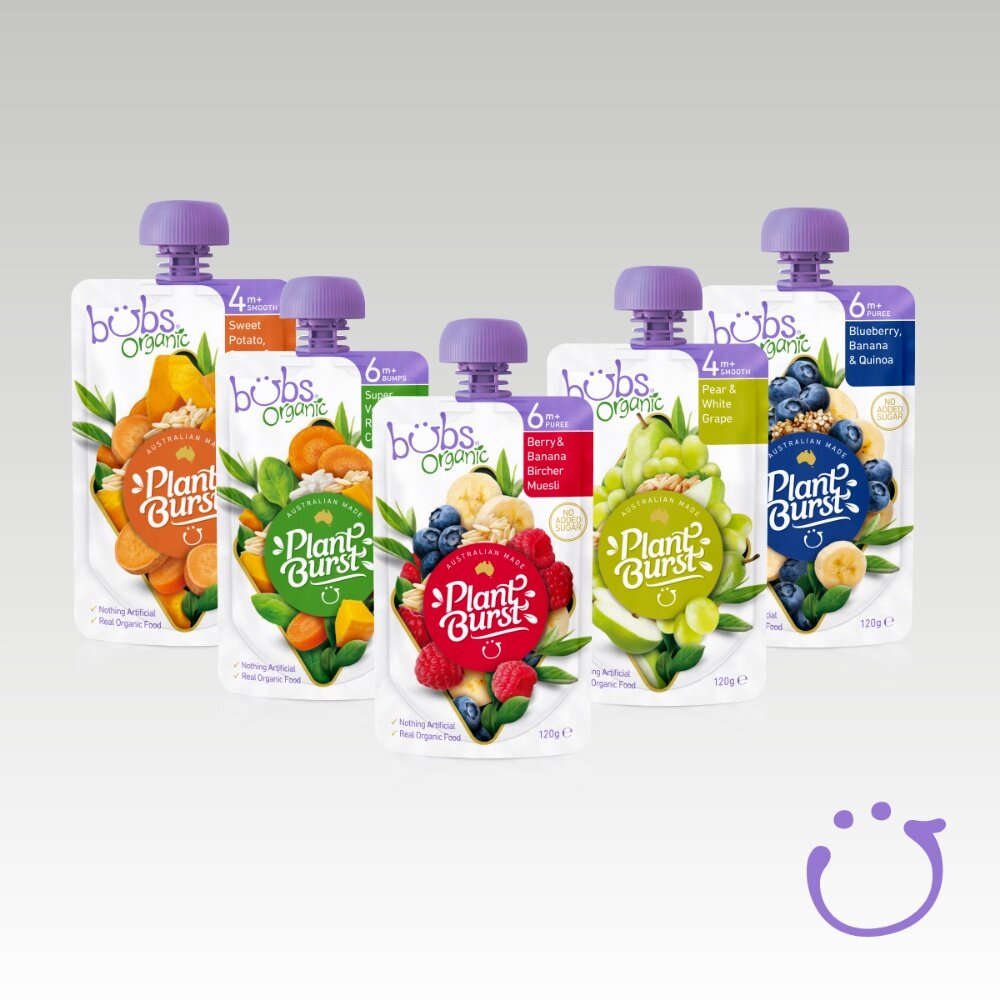 Bubs Organic Puree Plant Burst 6 Months+ 120g NEW LOOK | HALOMAMA ...